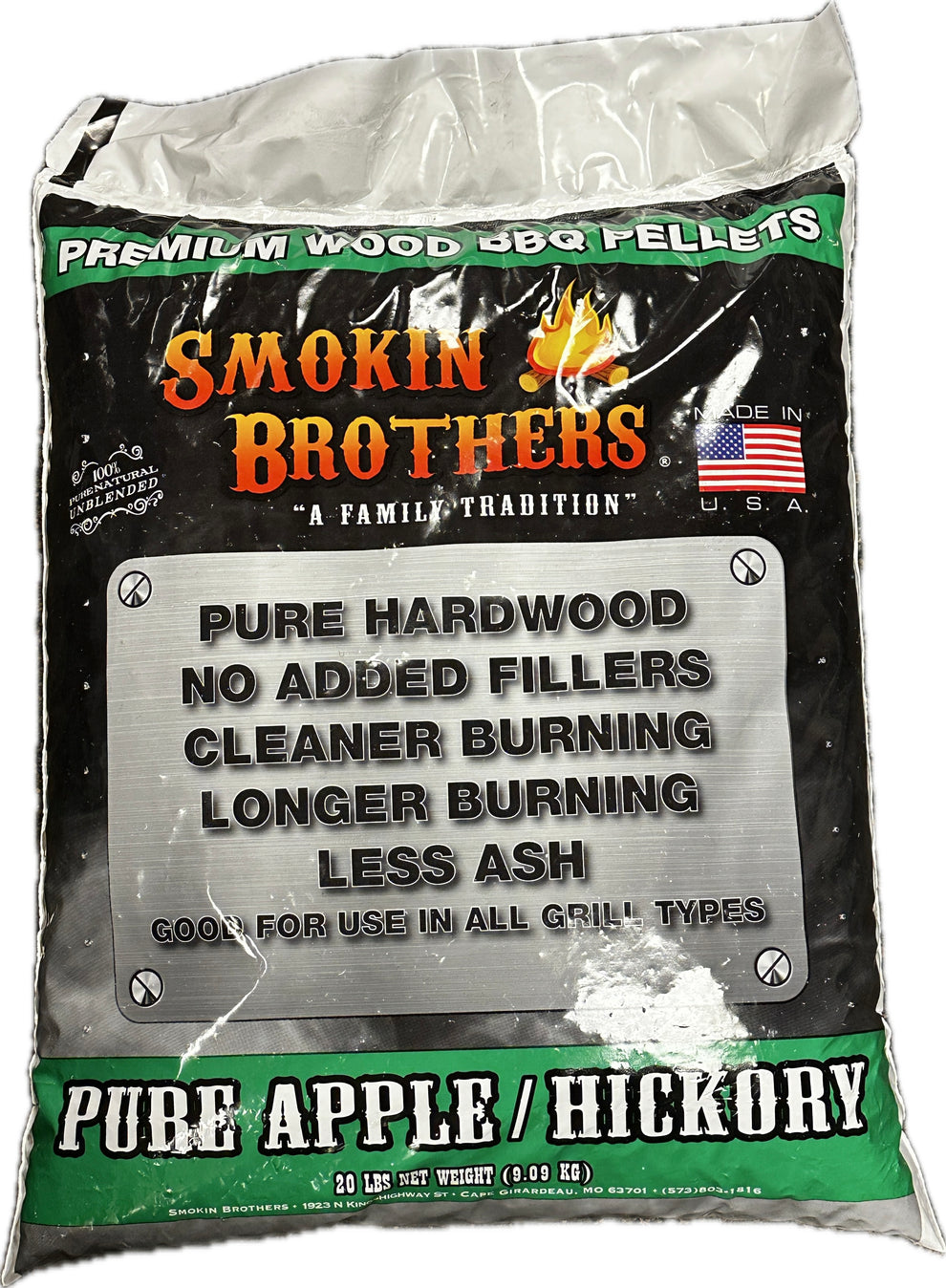 Apple Hickory Pellets 20lbs - Smokin Brothers – Smoke Ring BBQ Supply