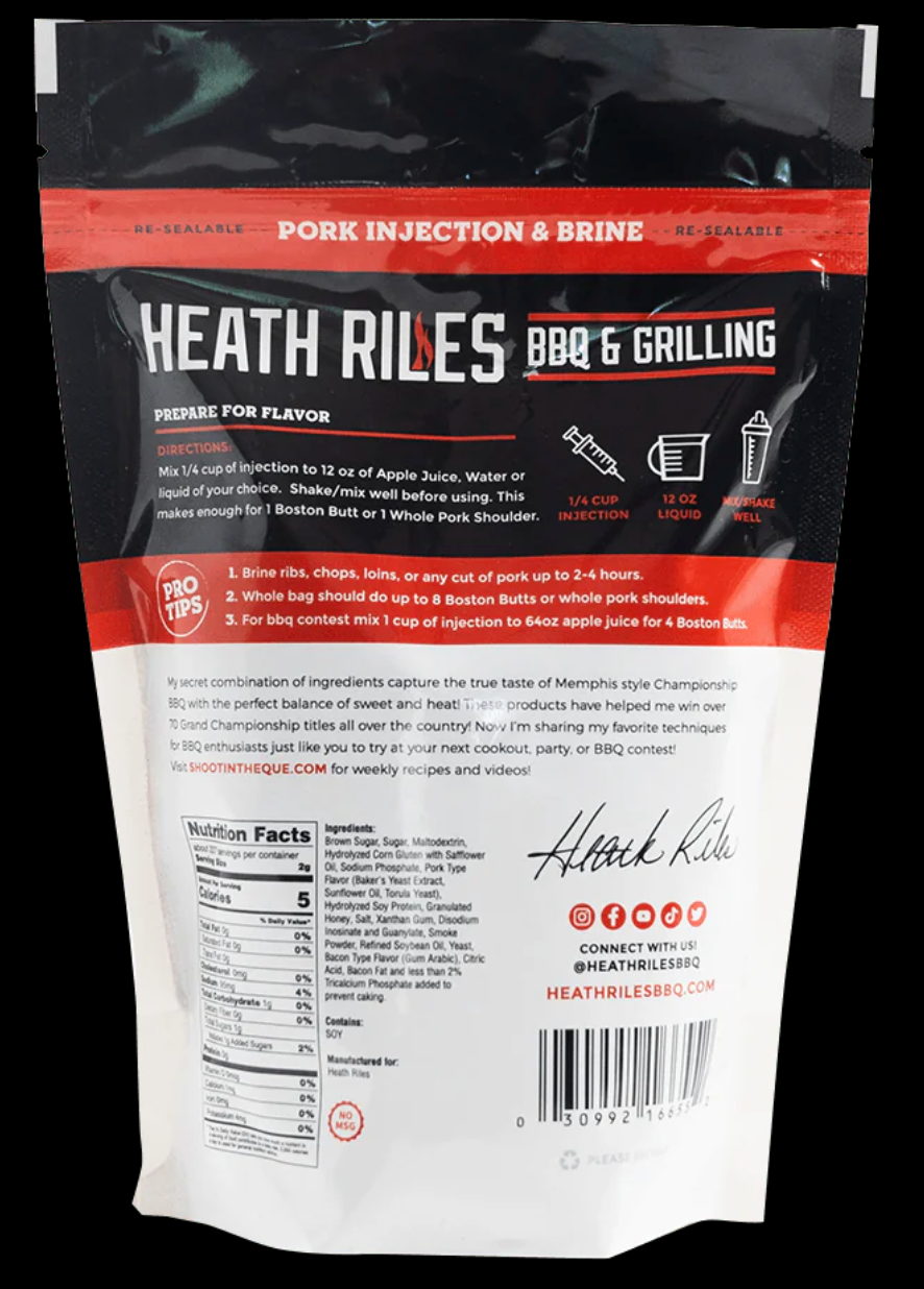 HEATH RILES - PORK INJECTION & BRINE, 1 LB – Smoke Ring BBQ Supply & Gifts